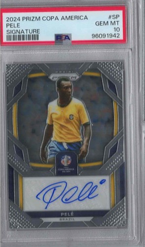 2024 Panini Prizm Conmebol COPA America Pele Brazil Auto PSA 10 Gem ...