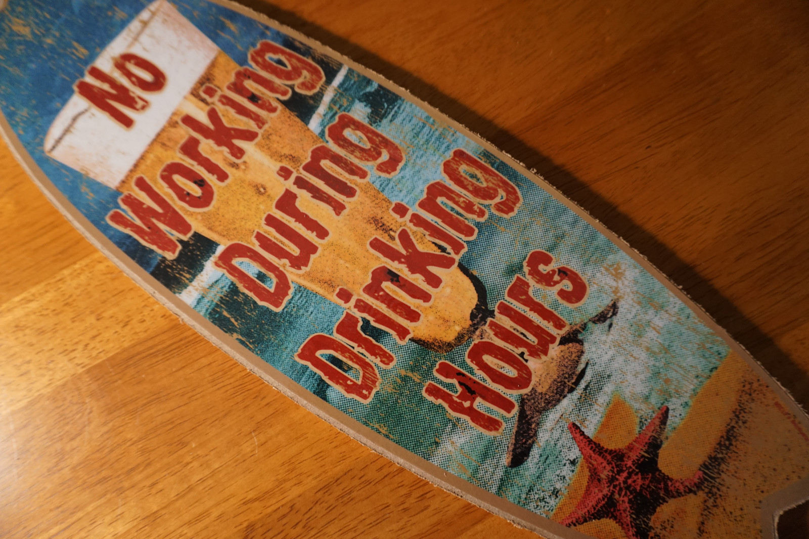 Surfboard Tiki Bar Beer Sign No Working During Drinking Hours Beach ...