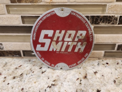 Vtg Shopsmith 10E Headstock 4" Round Logo Emblem MAGNA Shop Smith | eBay