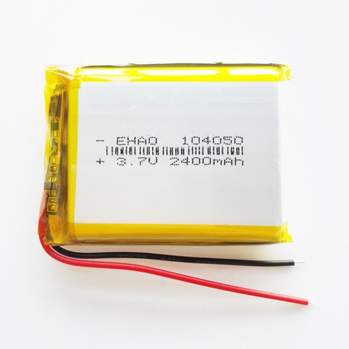 3.7V 104050 2400mAh Lipo Li Polymer Rechargeable Battery For Power Bank ...