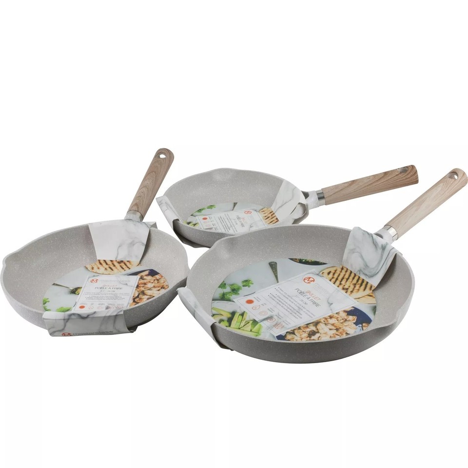 Masterclass Premium Cookware 8" 9.5" 11" Skillets Non Stick Frying Pans ...