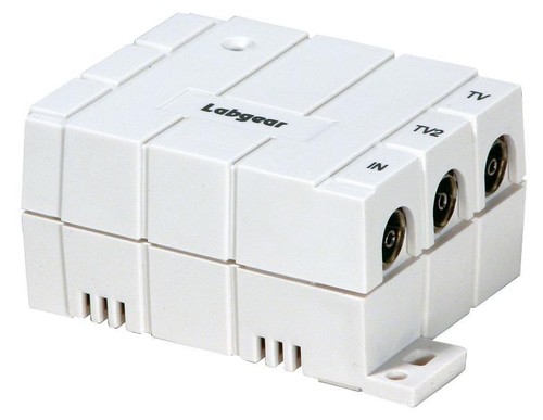 Labgear TV Aerial Signal Booster 2 Way Freeview, Mains Powered Free 1M ...