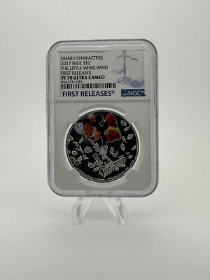 2017 Mickey Mouse Little Whirlwind 1oz Silver Coin PF70 UC NGC First ...