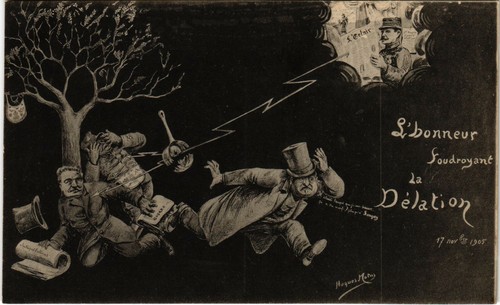 PC CPA FREEMASONRY, L'HONNEUR FOUDROYANT LA DÉLATION, Vintage Postcard ...