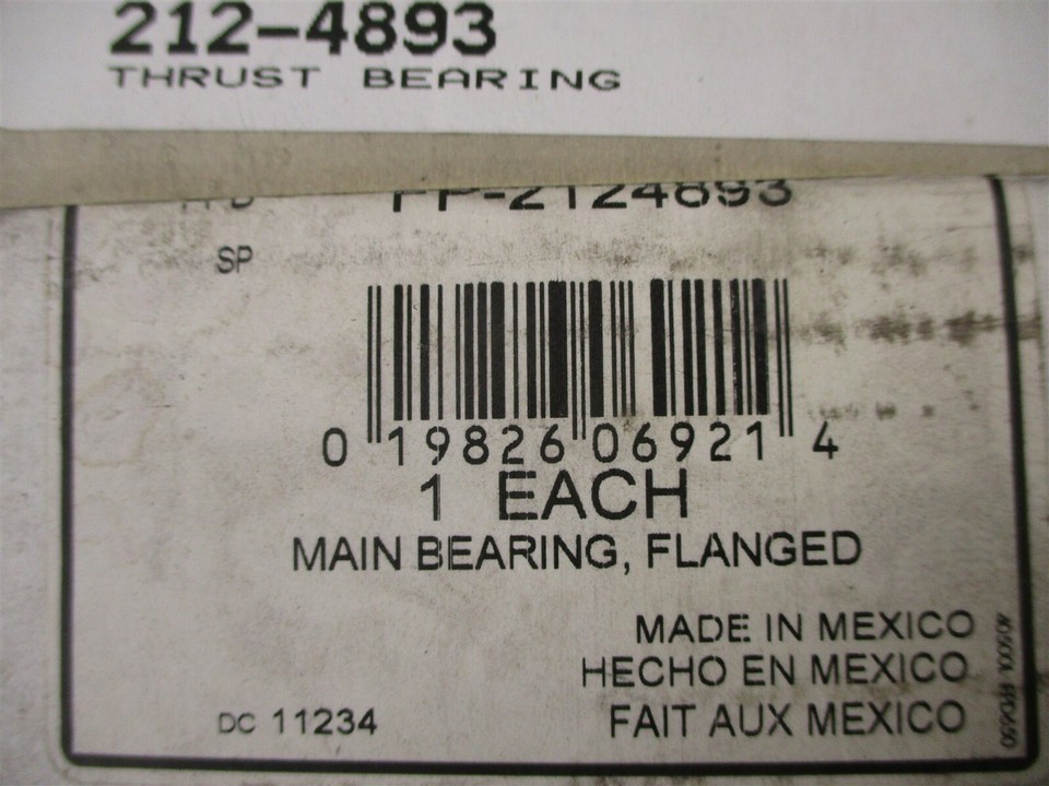 FP-2124893 NEW FP DIESEL THRUST BEARING FOR CATERPILLAR CAT 212-4893 ...