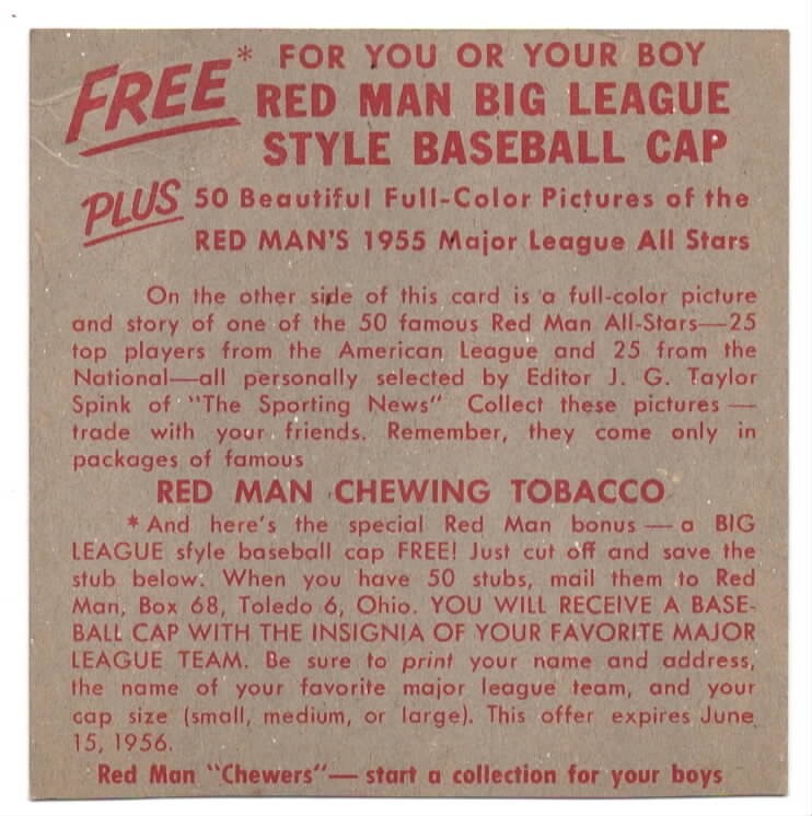 1955 Red Man Tobacco #17 AL Joe Coleman (Baltimore Orioles) No Tab | eBay