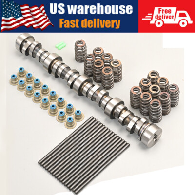 Stage 4 LS Cam Camshaft Kit w/ 7.400" Pushrods For LS1 LS2 LS3 4.8 5.3 ...