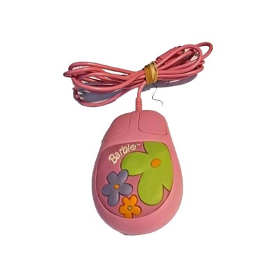 BARBIE DOLL 1999 Computer Mouse Vintage PS2 Connector Track Ball Model ...