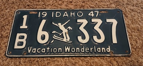 1947 IDAHO LICENSE PLATE 1B BANNOCK COUNTY | eBay