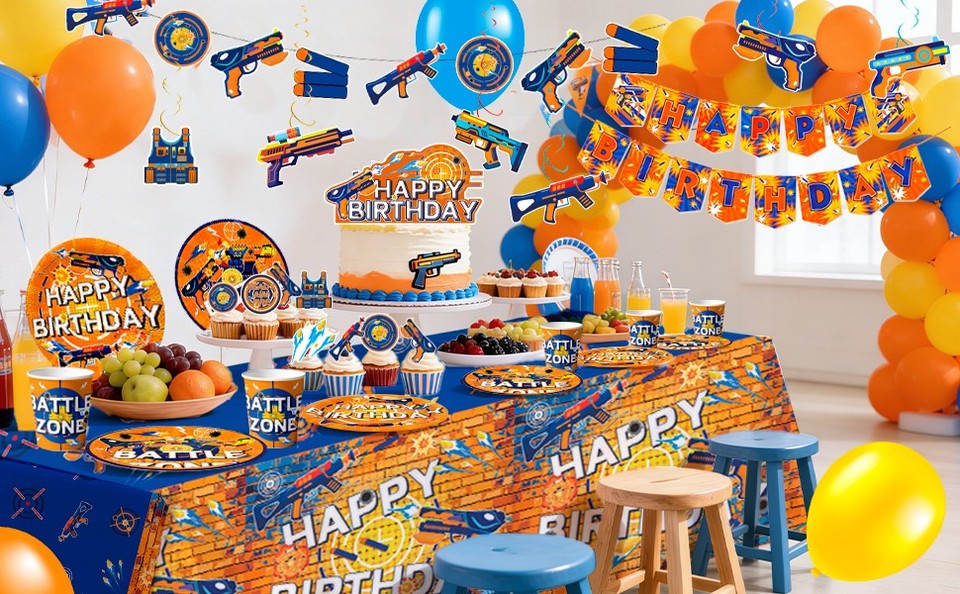 Dart War Party Decoration Gun Game Birthday Party Supplies Balloons ...