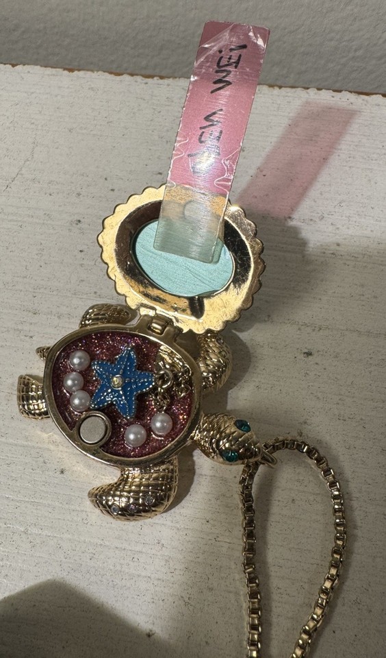 NEW W/Box Betsey Johnson Sea Turtle Starfish Pearl Box Long Chain W ...