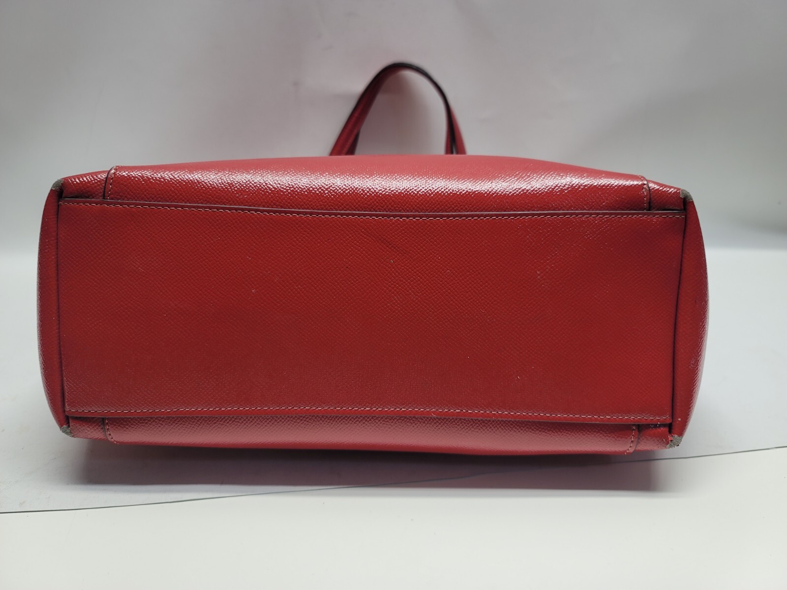 Coach Ava Crossgrain Leather Top Zip Tote Bag Red F31970 Shoulder ...