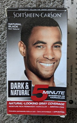 NEW OPEN BOX SOFT SHEEN CARSON NATURAL BLACK DARK 5 MINUTE SHAMPOO IN ...