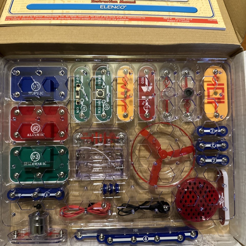 Elenco Snap Circuits Jr. SC-100 Electronics Exploration Kit - Over 100 ...