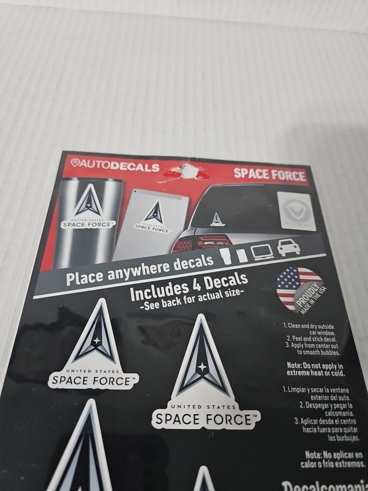 DECALCOMANIA AUTO DECALS United States Space Force Stickers #93601-NEW ...