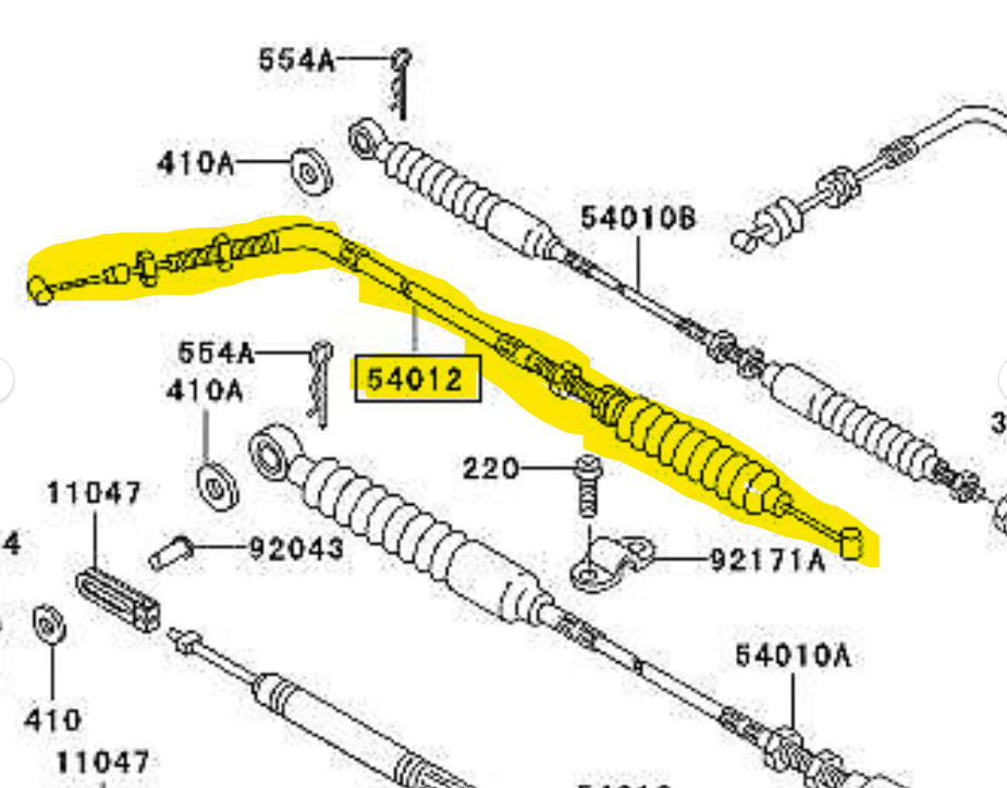 Throttle Cable for Kawasaki Mule 4000/4010 Replaces OEM 54012-0251 - 80 ...