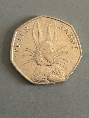 Beatrix Potter 2016 - VERY RARE Half Whisker ERROR Peter Rabbit 50p ...