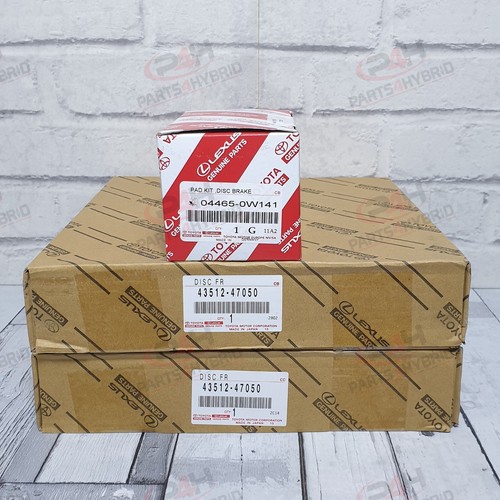 GENUINE LEXUS CT200H FRONT DISCS & PADS ZWA10 2010-20 43512-47050 ...