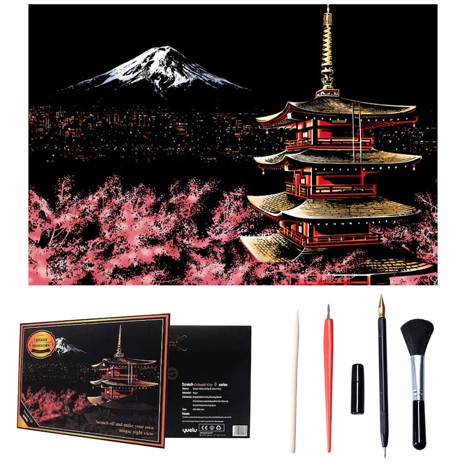 Scratch Art Papers with Tools Kit Engraving Art Sets Scratch Art ...