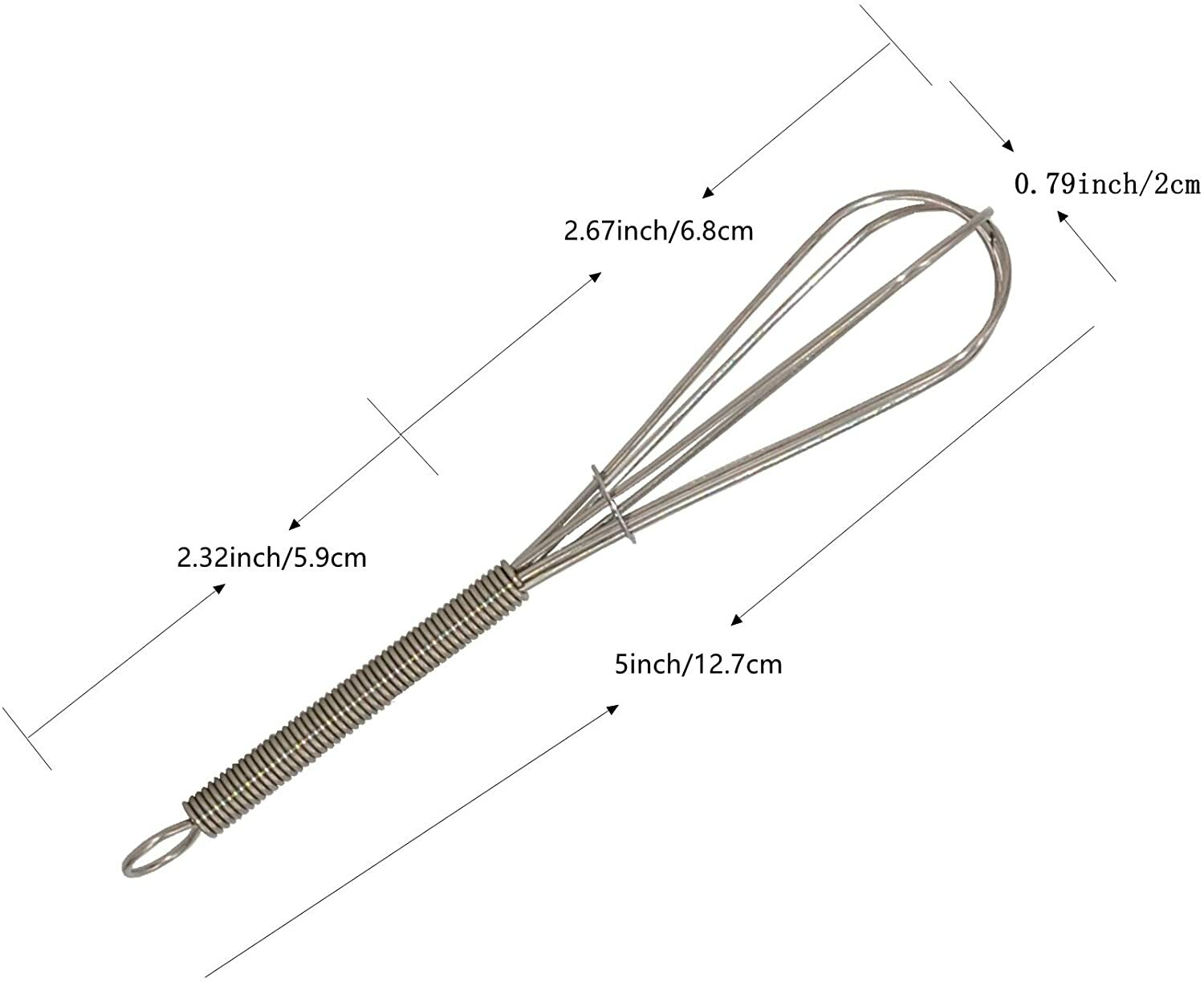 4 Pack Mini Wire Kitchen Whisks 5-inch Small Whisk for Mixing and ...