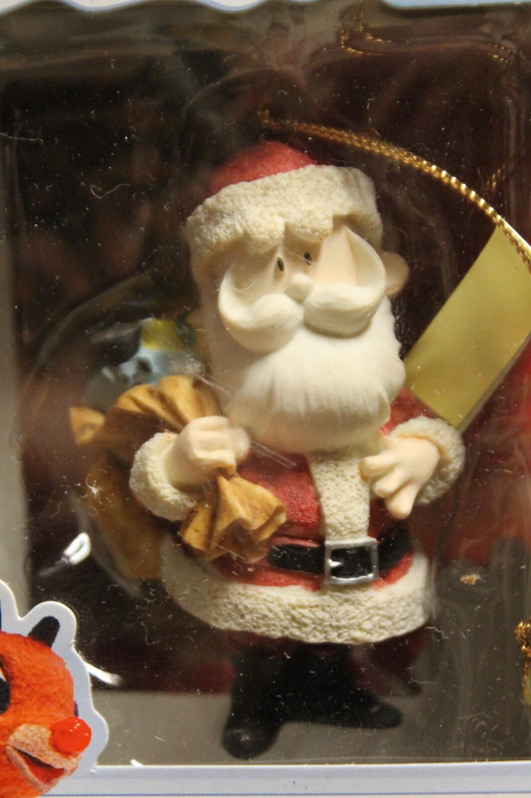 RUDOLPH Red-Nosed REINDEER Enesco CHRISTMAS Ornament KRIS KRINGLE Santa ...