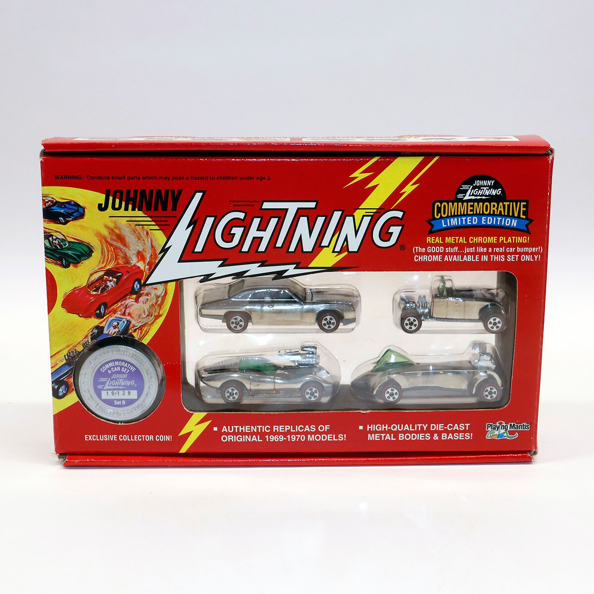 Johnny Lightning Commemorative Chrome Limited Edition 4 Car Set B | eBay