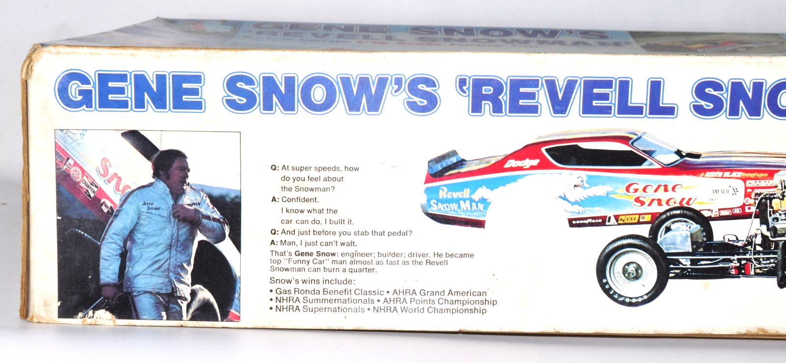 Rare Vintage Revell 1/16 Snowman Funny Car Extra Large Hot Rod Model ...