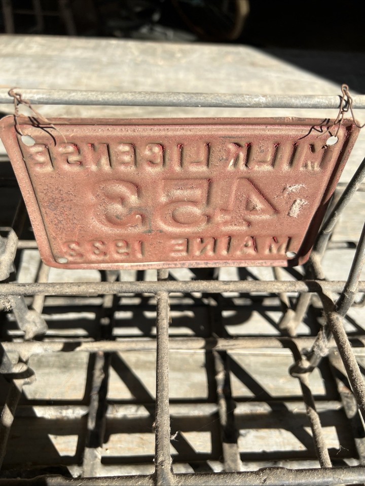 Maine 1933 Milk License Plate # 453 With Original Rubber Coated ...
