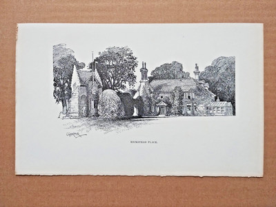 Hickstead Place, West Sussex - Antique Print - 1906 (Sel Ref A3) | eBay UK