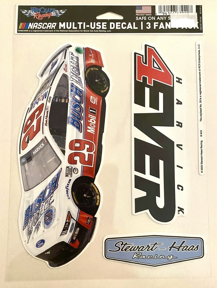 Kevin Harvick #29 Busch Light Wincraft #4EVER Multi Use Decal Sheet 3 ...