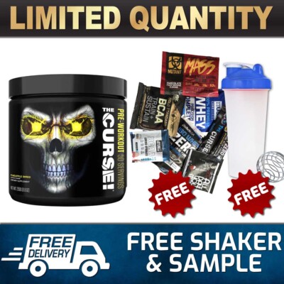 COBRA LABS THE CURSE PRE WORKOUT 50 SERVINGS ALL FLAVORS FREE SHAKER 1 ...