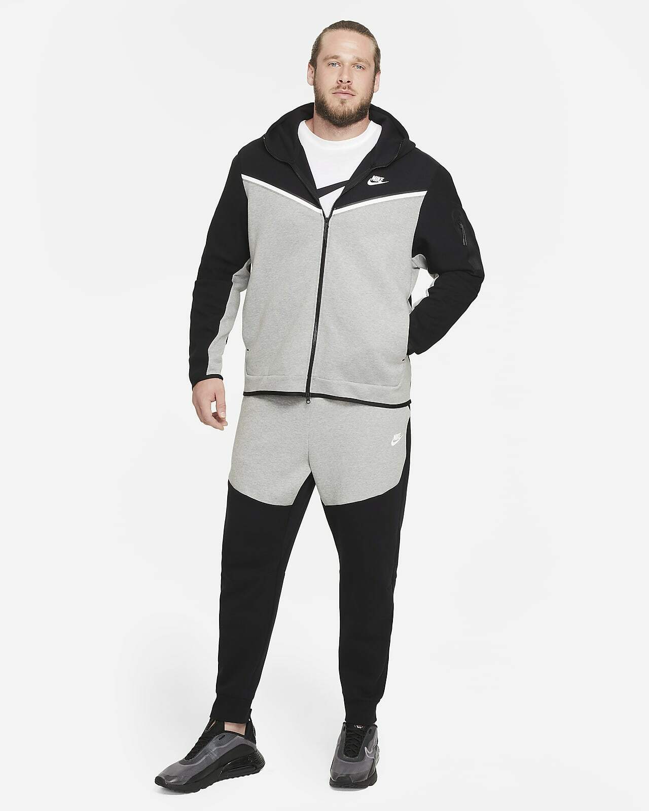 NIKE TECH FLEECE TRACKSUIT "DARK GREY HEATHER" (CU4489 016/ CU4495 016 ...