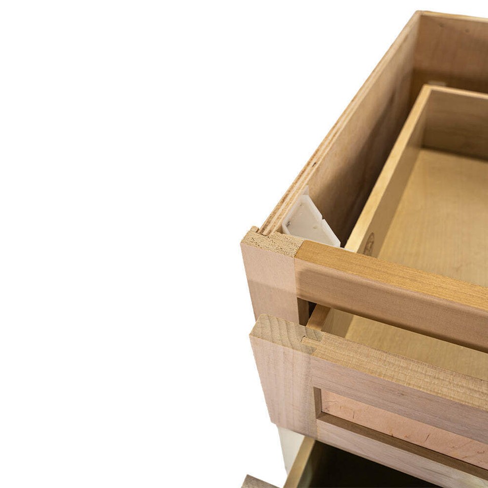 Kitchen Drawer Base Cabinet | Unfinished Poplar | Shaker Style | 15 in ...