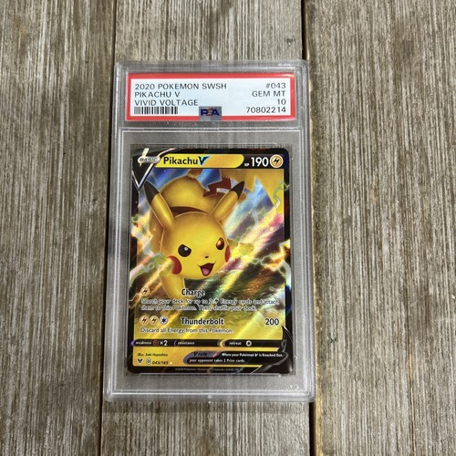 Graded PSA 10 2020 Pokemon SWSH Pikachu V Vivid Voltage #043 | eBay