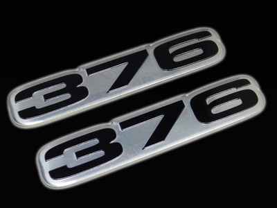 VMS 2 CHEVY 376 CI CUBIC INCH ENGINE HO SMALL BLOCK ALUMINUM EMBLEM ...