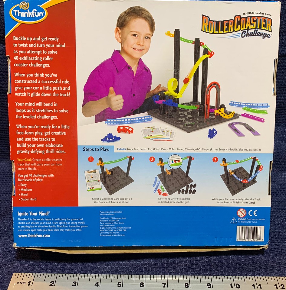 ThinkFun Roller Coaster Challenge Logic Board Game | STEM Complete ...