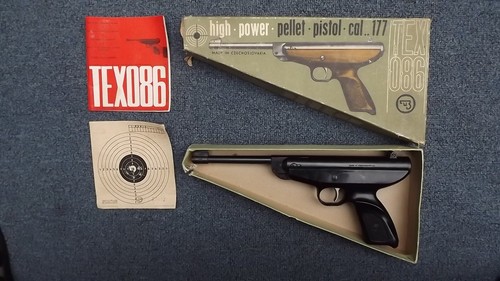 CZ TEX 086 .177 Air Pistol - Excellent boxed with manual and target ...
