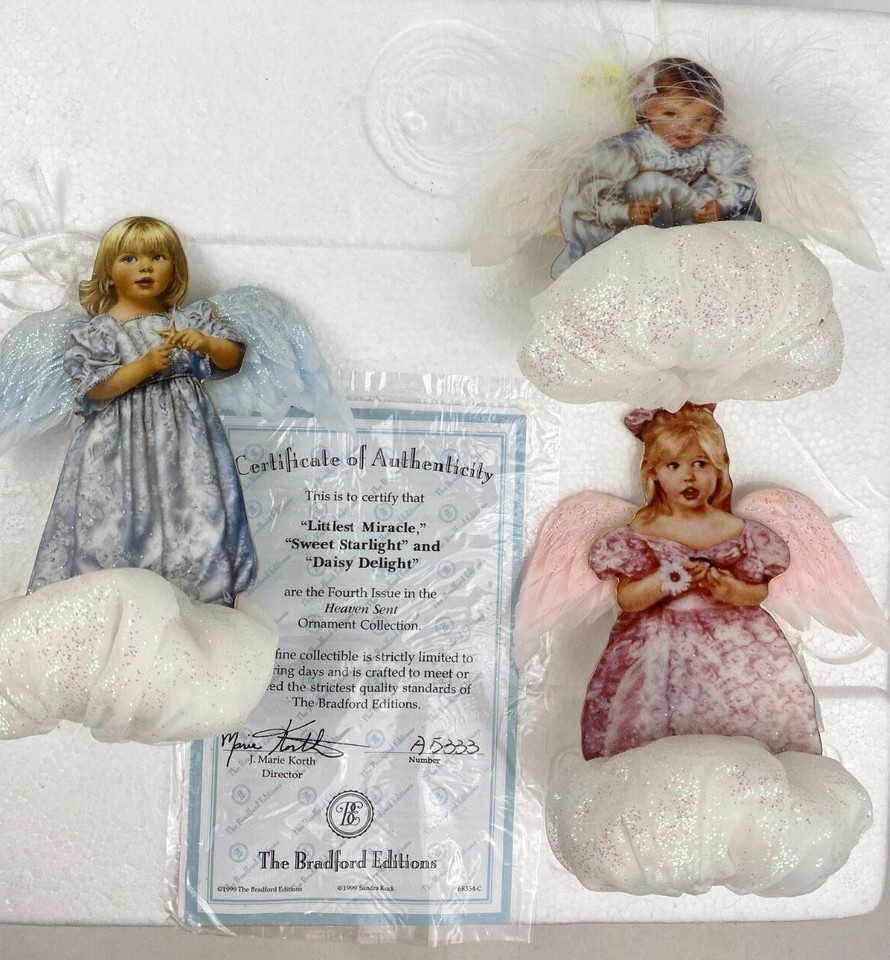 Heaven Sent Angel Ornament Collection by Sandra Kuck, Bradford Exchange ...