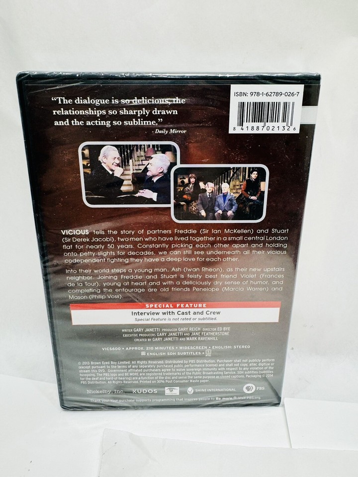 Vicious: Season One (DVD, 2013) New/Sealed 841887021326 | eBay