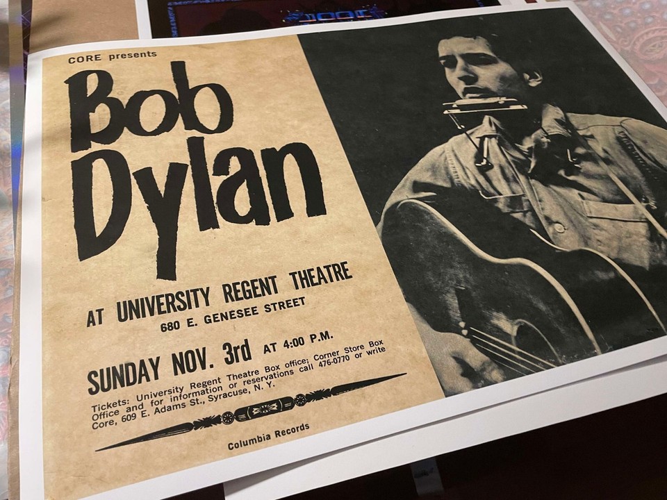 Bob Dylan Concert Poster Syracuse New York 1963 2nd printing University ...