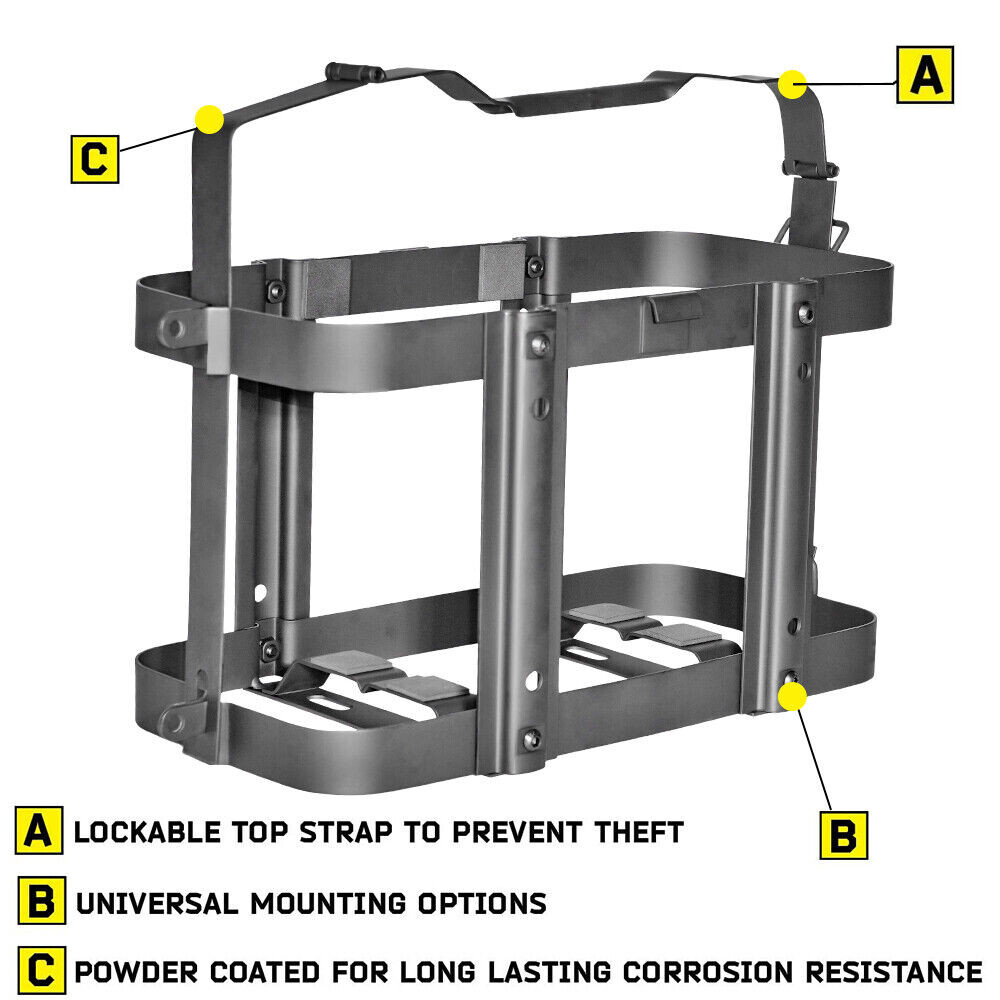 5.28 Gal 20L Jerry Can Gasoline Fuel Can Emergency Backup Tank Holder ...