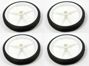 4 x Select 100mm Plastic PVC Wheel - For Hobby & Toy Making Etc | eBay
