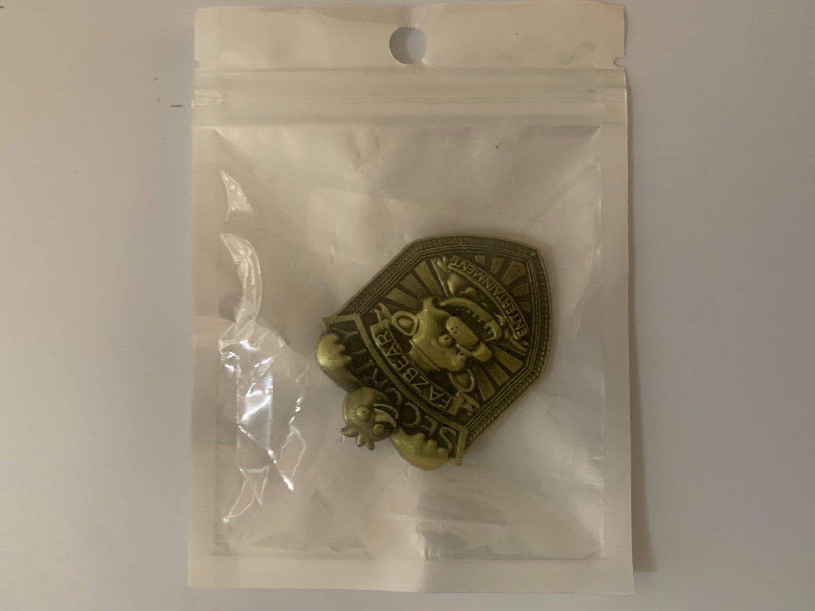 Five Nights At Freddy's Fazbear Security Badge / Brooch Antique Gold ...