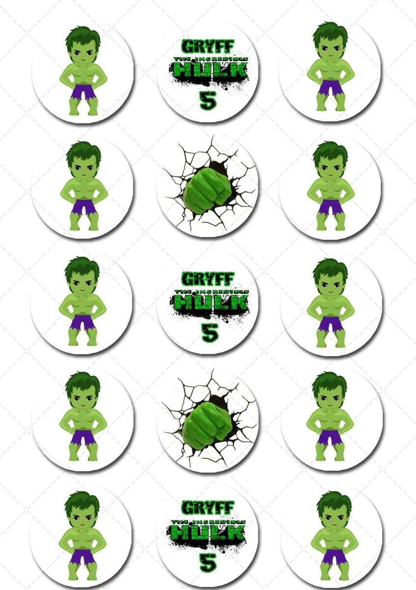 Hulk Cupcake Toppers
