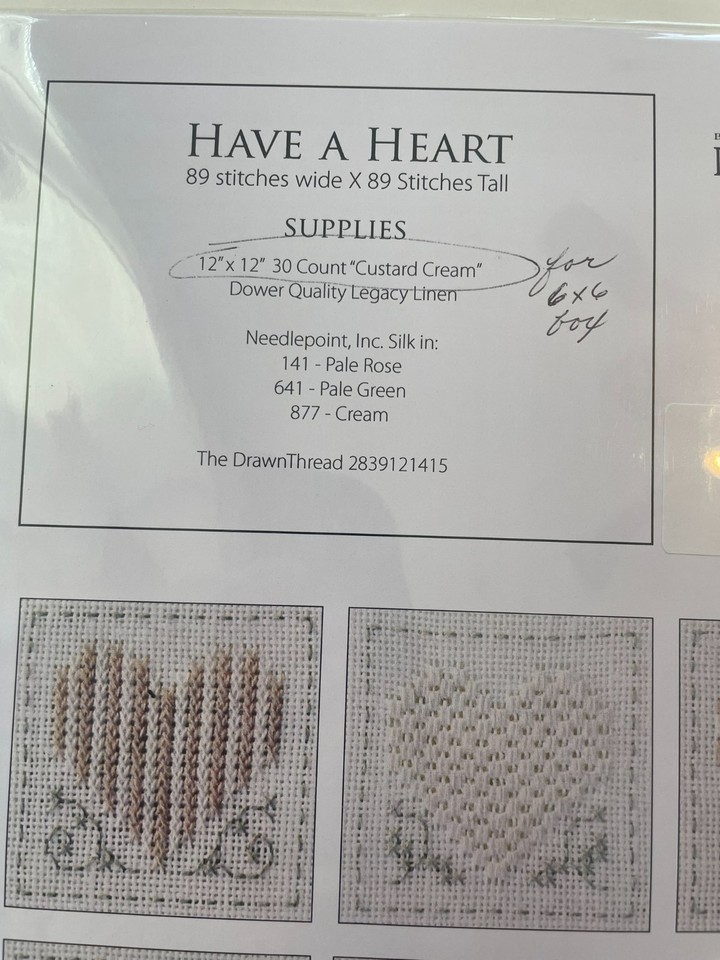 NEW The Drawn Thread Cross Stitch Pattern - Have a Heart | eBay