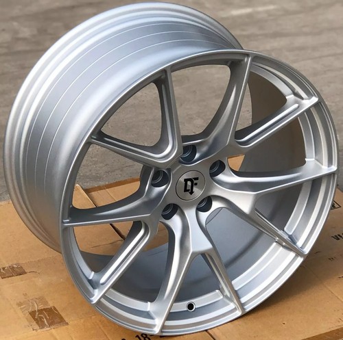 19 inch 19x10 & 19x11 Mustang Wheels Silver Downforce 5x4.5 5x114.3 ...