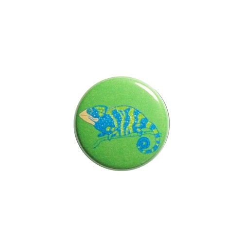 Vintage 80s 90s Style Pin Button Chameleon Lizard Reptile Button Pin 1 ...