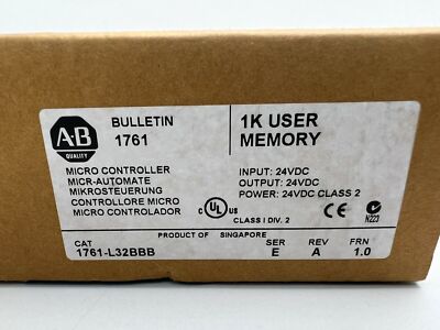 AB 1761-L32BBB 1761L32BBB SER E Micrologix 1000 32 Point New Allen ...