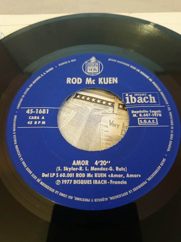 🎵 Rod Mc Kuen 🎵 Amor THAT'S Enterainment 45 France Press 1978 Rare ...