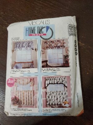 1995 Vintage MCCALL'S 8080 Home Decor In A Sec Window Toppers UNCUT | eBay